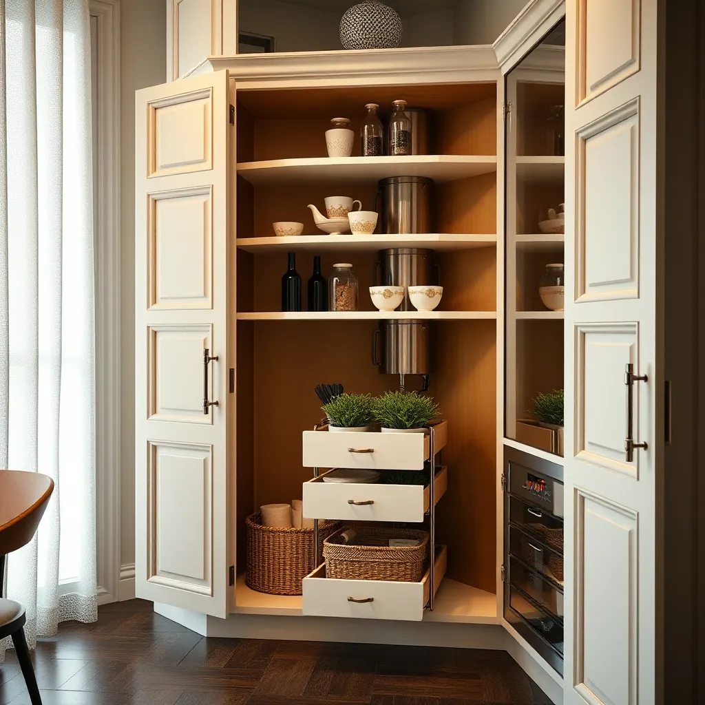 Maximize Space with Corner Cabinet Carousel Organizers